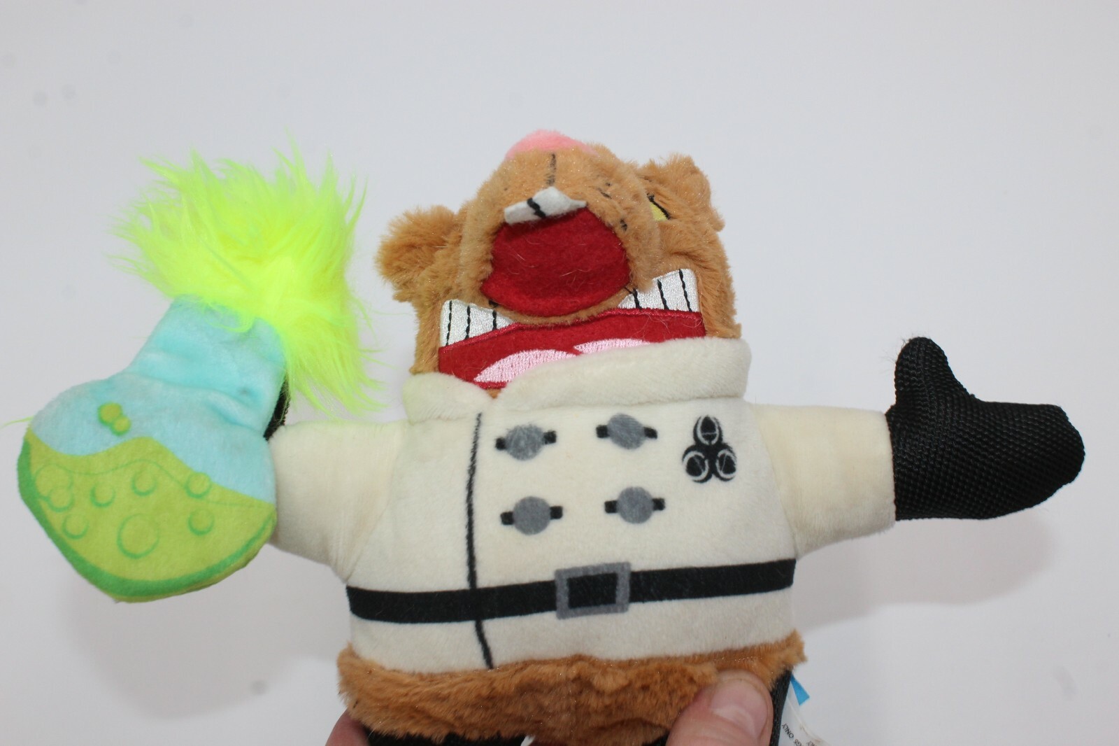 Bark Box Mad Scientist Rat Green Mouse Brown Plush Dog Toy Squeaky 7 ...