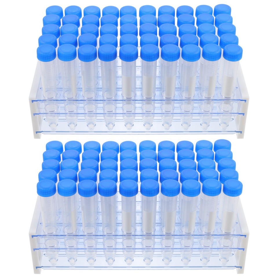 100pcs 15ml Centrifuge Tubes Plastic Laboratory Test Tubes with 2pcs ...