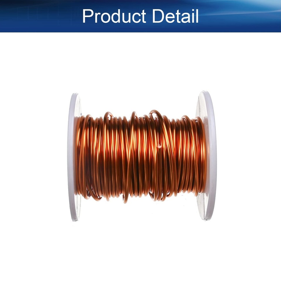 Heyiarbeit 14 AWG Magnet Wire Enameled Copper Wire Enameled Magnet ...