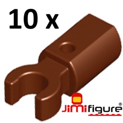 NEW 10 x LEGO Bar Holder with Clip Reddish Brown 11090 Genuine Bulk Lot ...