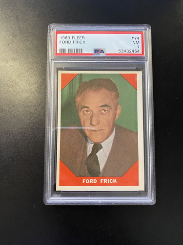 1960 Fleer Ford Frick PSA 7 NM QUALITY Example #74 Baseball ...