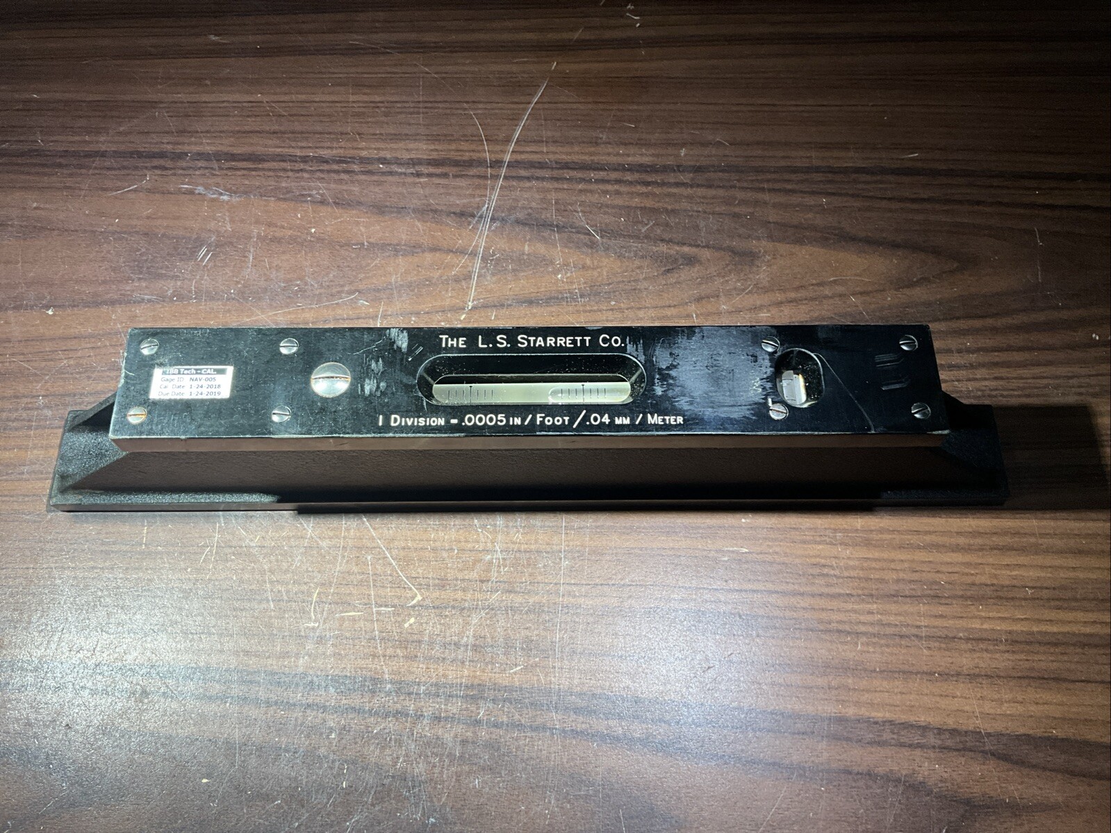 Starrett Co. Machinist Master Precision 15 Inch Level 1 Division =.0005 ...