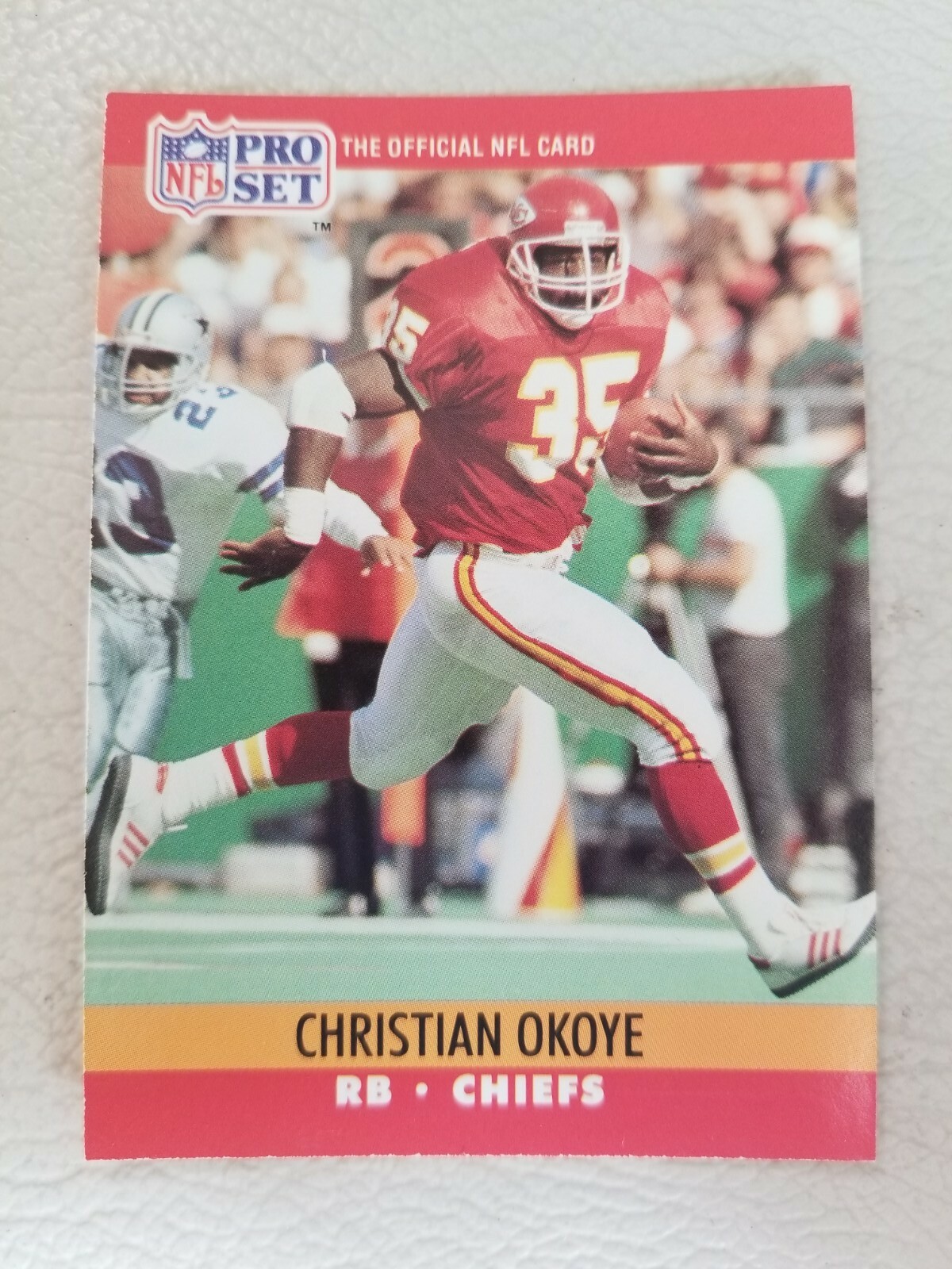 Christian Okoye Kansas City Chiefs Running Back Pro Set 1990 Card #532 ...