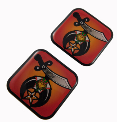 Shriner Shriners Mason Square Domed Decal Emblem car bike gel stickers ...