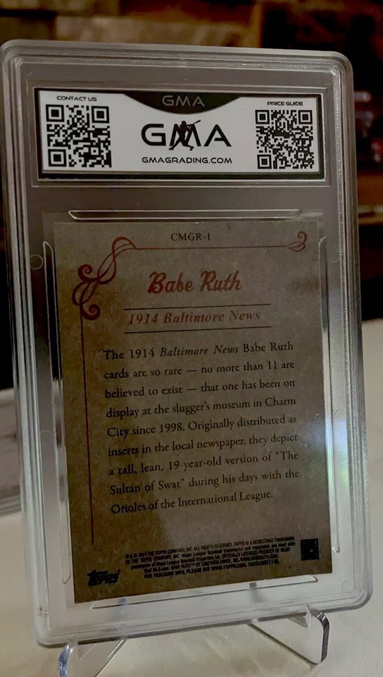 2011 Topps Babe Ruth #CMGR1 1914 Baltimore News NM 7 | eBay