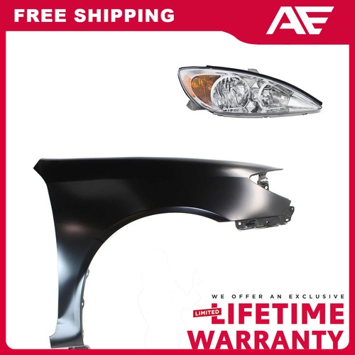 Headlight + Fender Kit Halogen For 2002-2004 Toyota Camry LE XLE | eBay