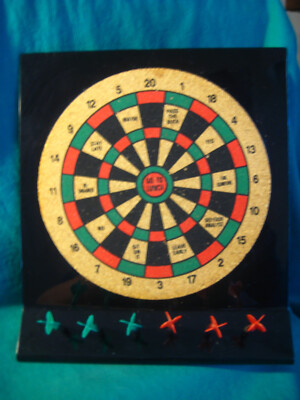 Desktop Mini Dart Board Game-Includes Target Board Stand plus 6 Mni ...