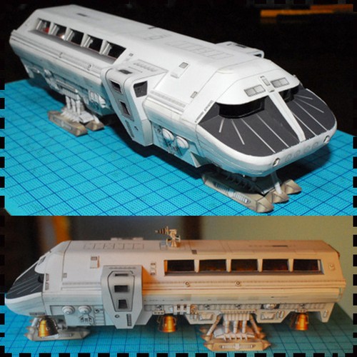 Film 2001 A Space Odissey Rocket Bus Moonbus DIY Paper Model 25cm=9.8 ...