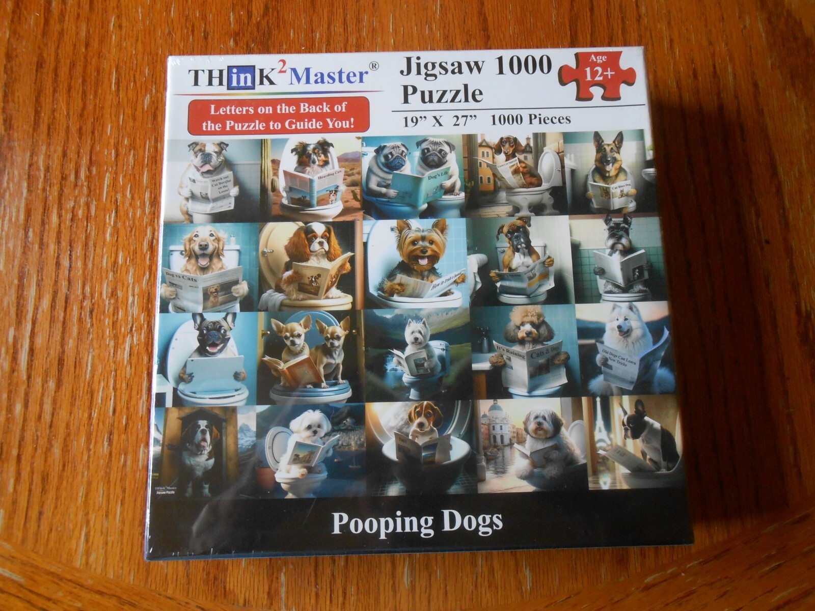 THINKMASTER Pooping Dogs & Puppies 1000 Pieces Jigsaw Puzzle NEW IN ...
