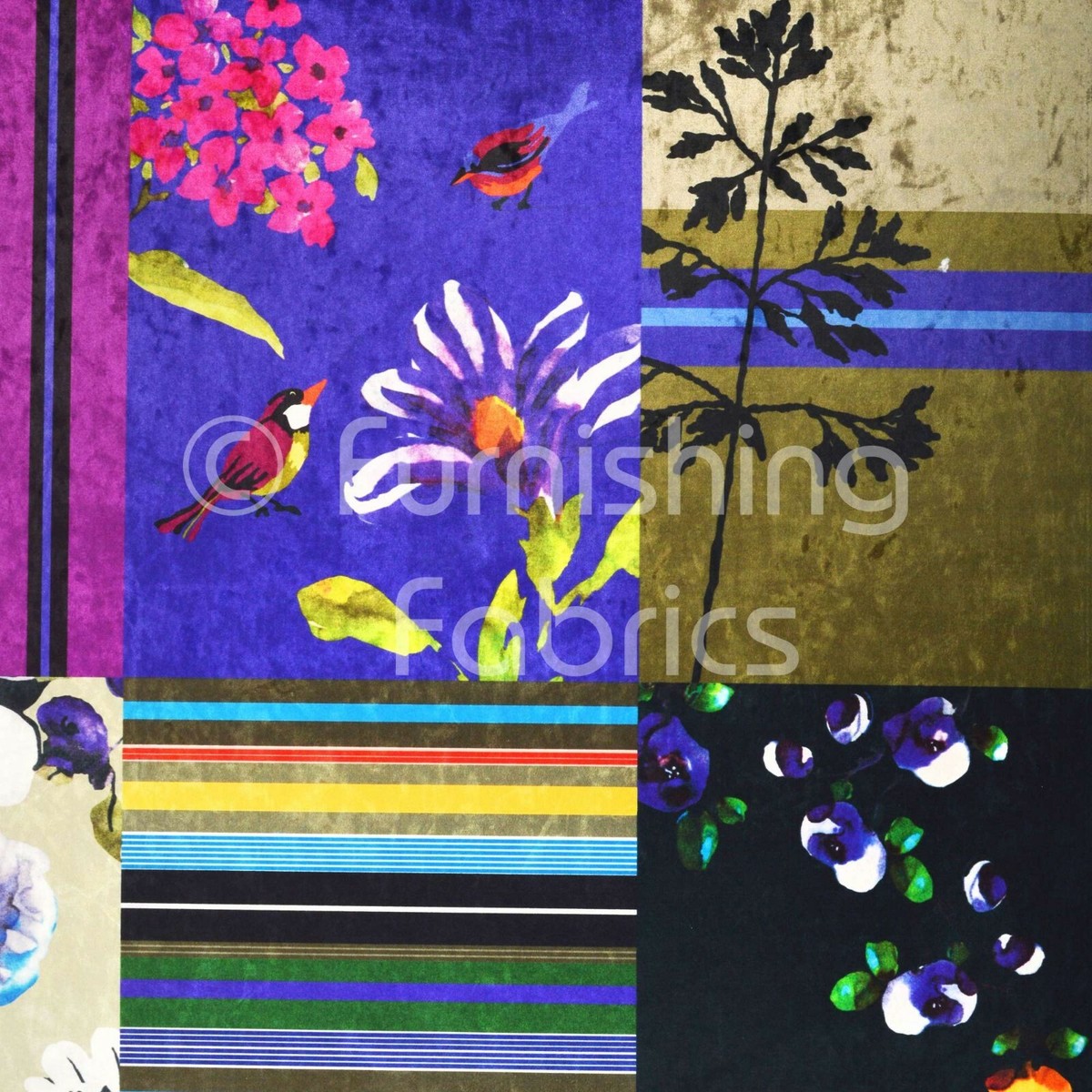 Velvet Patchwork Fabric