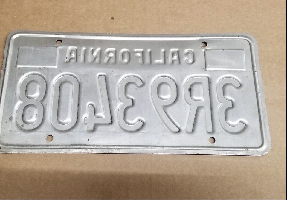California License Plate 3R93408 Expired Plate Vintage Pre Cursive | eBay