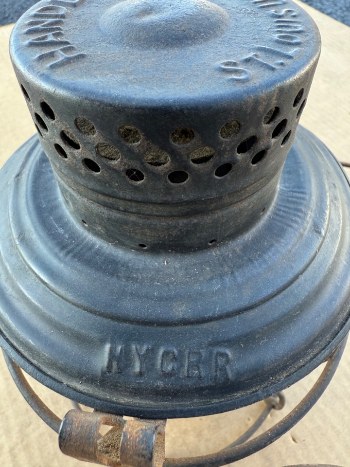 NYCRR Handlan railroad lantern frame w/bail, lid latch & globe retainer ...