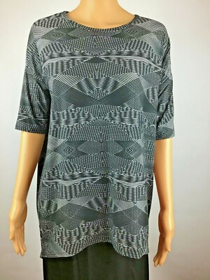 LuLaRoe Women's Top Size XXS Black & Gray Geometric Short Sleeves ...