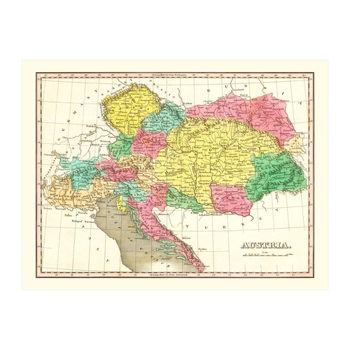 Old Map of Austria 1831 - Vintage Austria Art Wall Decor | eBay
