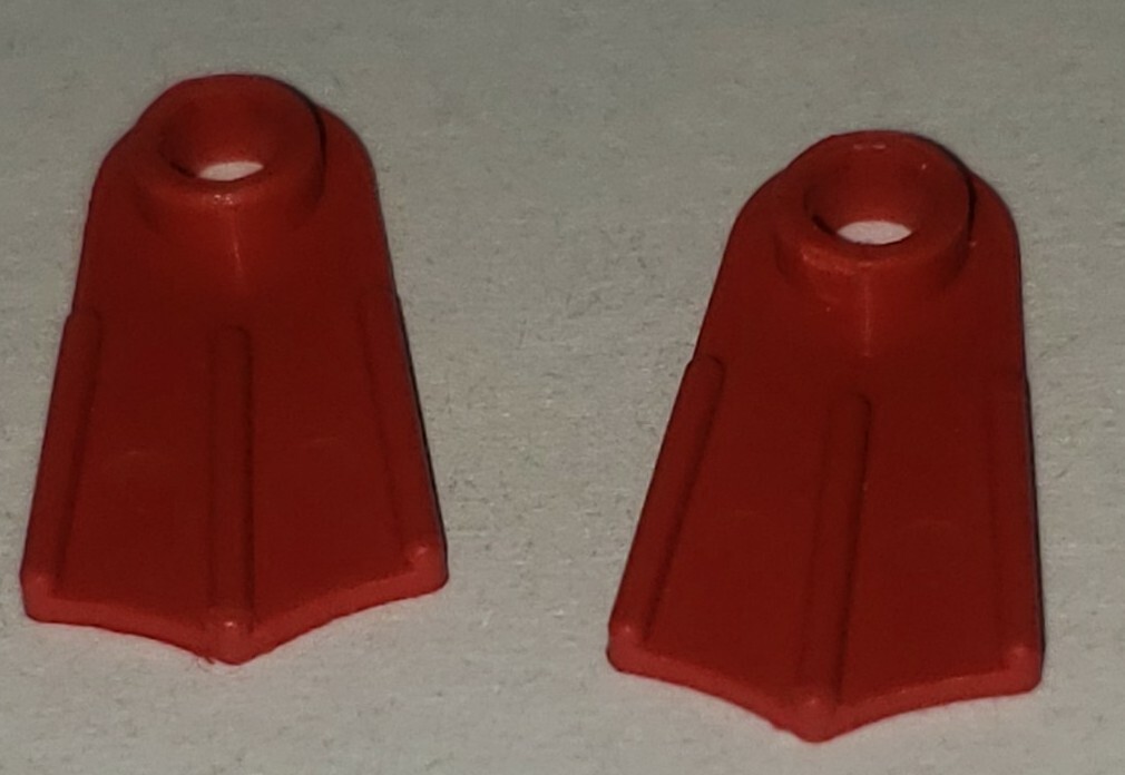LEGO Piece Part Minifigure Accessory Red Flippers swimmer scuba diver ...