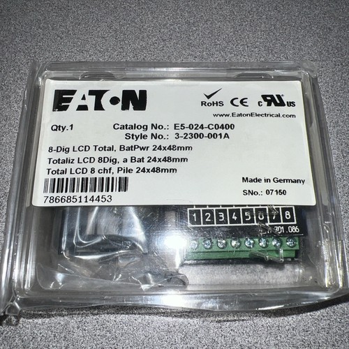 Eaton E5-024-C0400 Totalizer,Lcd,8 Digits Surplus Stock | eBay