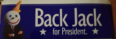 Back Jack for President - Jack in the Box new sticker very rare ...