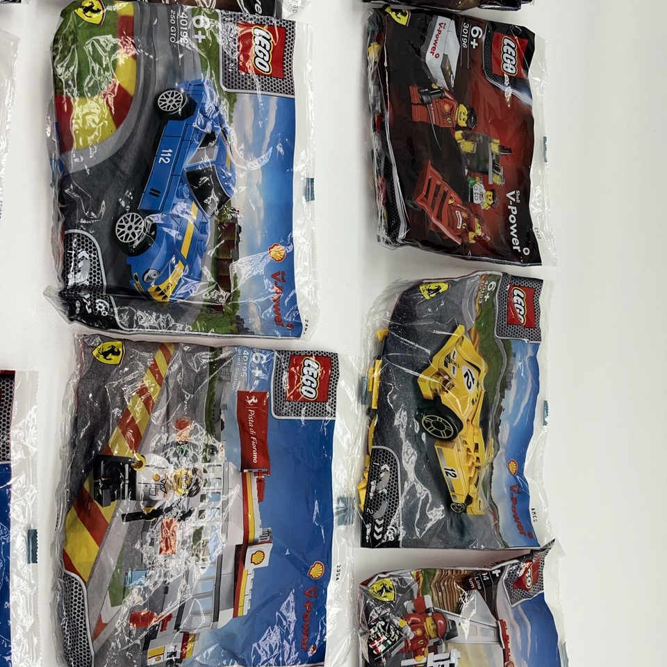 LEGO Shell V-Power Ferrari Polybags Set of 14 30190-96 40190-96 Speed ...