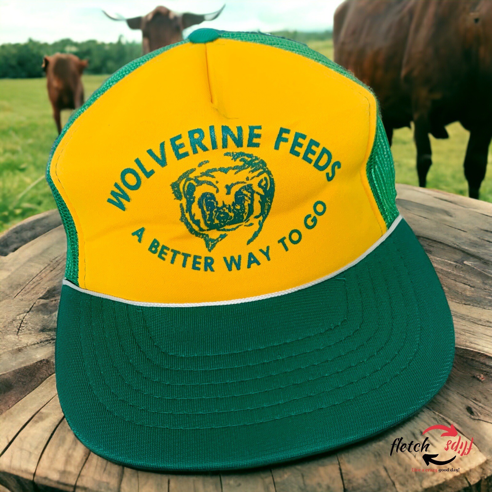 NOS! Rare Vintage Wolverine Feeds Hat A Better Way to… - Gem