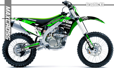 KAWASAKI KX250F KX450F 2013 2014 2015 2016 MAXCROSS GRAPHICS STICKER ...