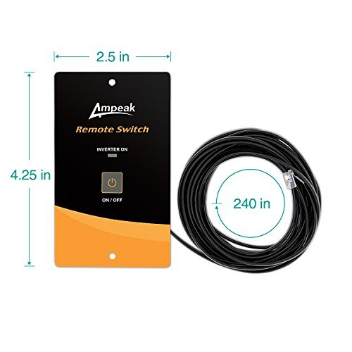 Ac Power Inverter Remote On/off Switch With 20 Ft Cable Push Button ...