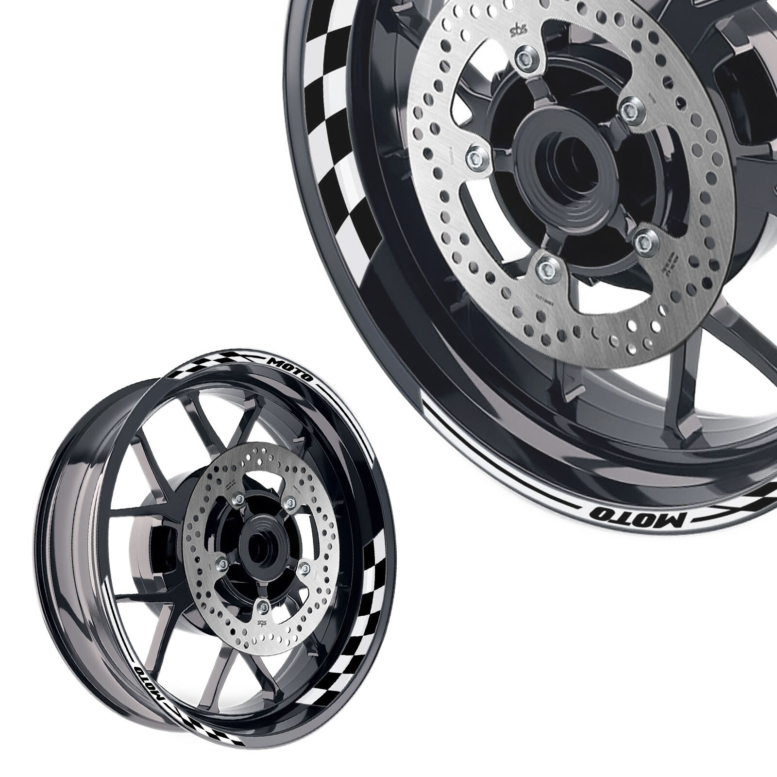 White 17 inch Rim Decals Wheel Sticker AA1 Fit Honda VTR 250 1000 RC51 ...