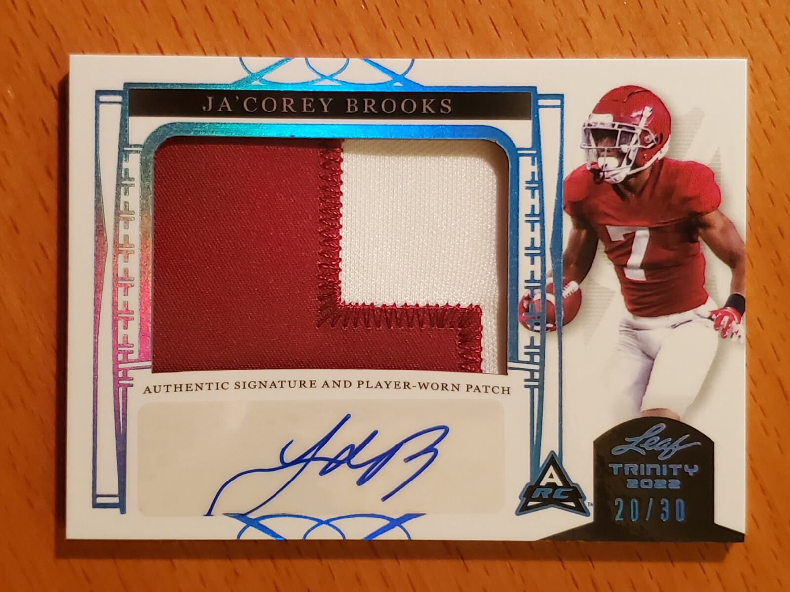2022 Leaf Trinity Patch Auto Platinum Ja'Corey Brooks #'d 20/30 | eBay
