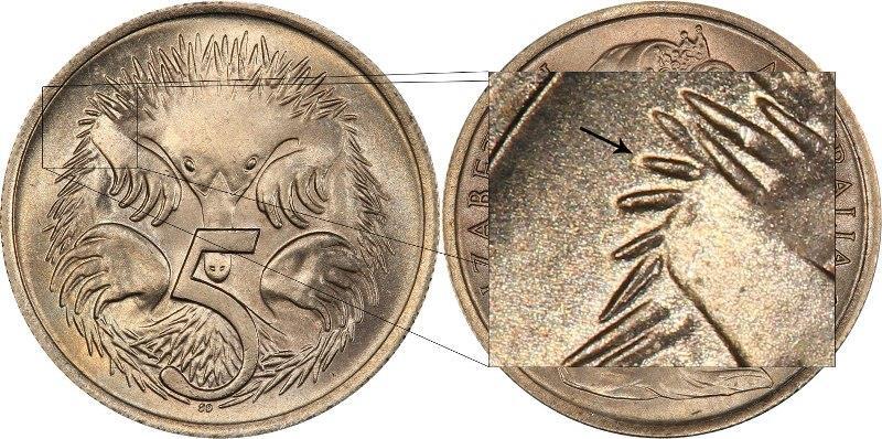 1966(L) AUSTRALIAN 5 CENT COIN..CHOICE UNC-GEM UNC..STRAIGHT OUT OF ...