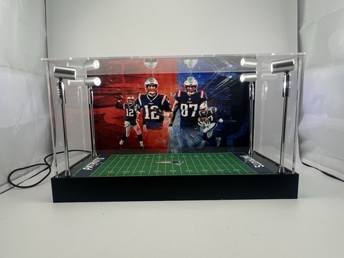 Tom Brady & Rob Gronkowski Custom 2-3 Card PSA Display Case W/ LED ...