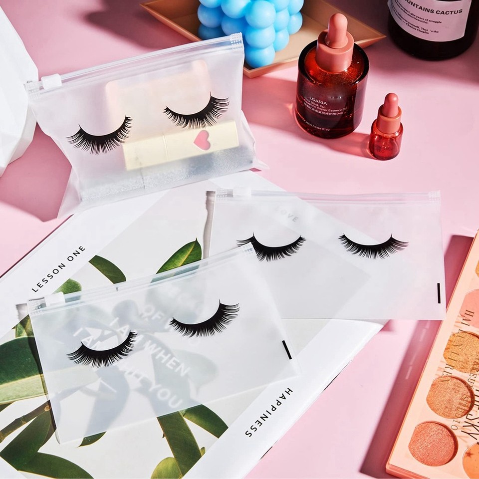 100 Pieces Eyelash Aftercare Bags Eyelash Makeup Bags Empty Lash ...