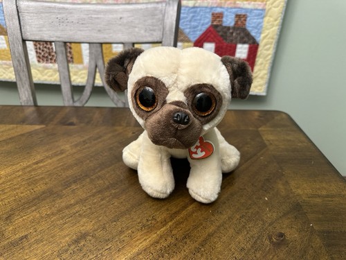 Ty Classic Rufus the Pug Dog 9.5" Plush Velvety Beanie Babies With Tag ...