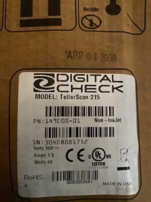 TellerScan 215 Digital Check Scanner | eBay