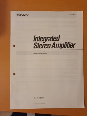 Original SONY TA-F411R Verstärker Bedienungsanleitung | eBay.de