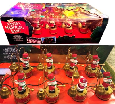 Santas Marching Band MR CHRISTMAS MICE RED Top Hat Animated Musical ...