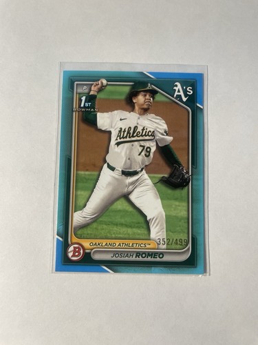 2024 Bowman Draft - Sky Blue #BD-184 Josiah Romeo /499 (RC) | eBay