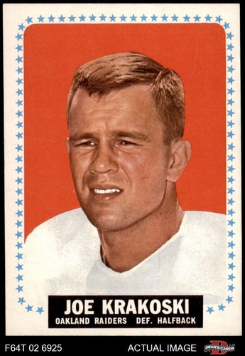 1964 Topps #143 Joe Krakoski Raiders Illinois 7 - NM | eBay