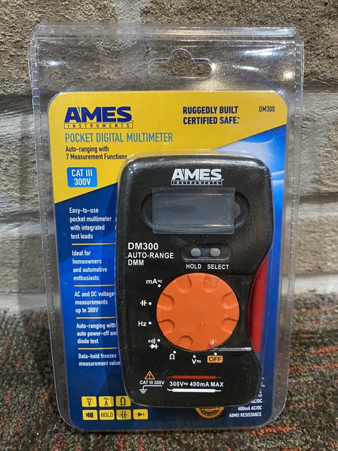 AMES DM300 Cat III 300v Max Pocket Digital Multimeter for sale online ...