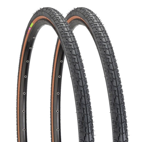 2 PACK: Kenda K830 Street Hybrid Tires 700x38c Black/Brown Clincher ...