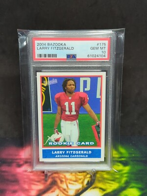 2004 Topps BAZOOKA 175 Larry Fitzgerald RC Rookie Card PSA 10 Gem Mint ...