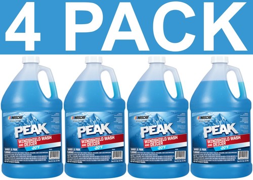 4 Pack 1 Gallon Peak BMN0G3 Windshield Washer Fluid With DeIcer New ...