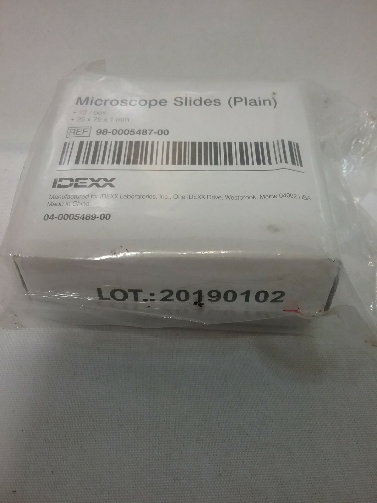 IDEXX Microscope Slides PLAIN 25x75x1mm 98-0005487-00 Box of 72 slides ...