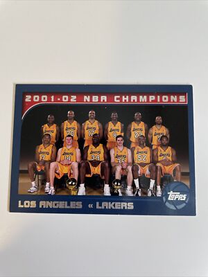 2002-03 Topps basketball #184 Los Angeles Lakers Champions 2001-02 | eBay