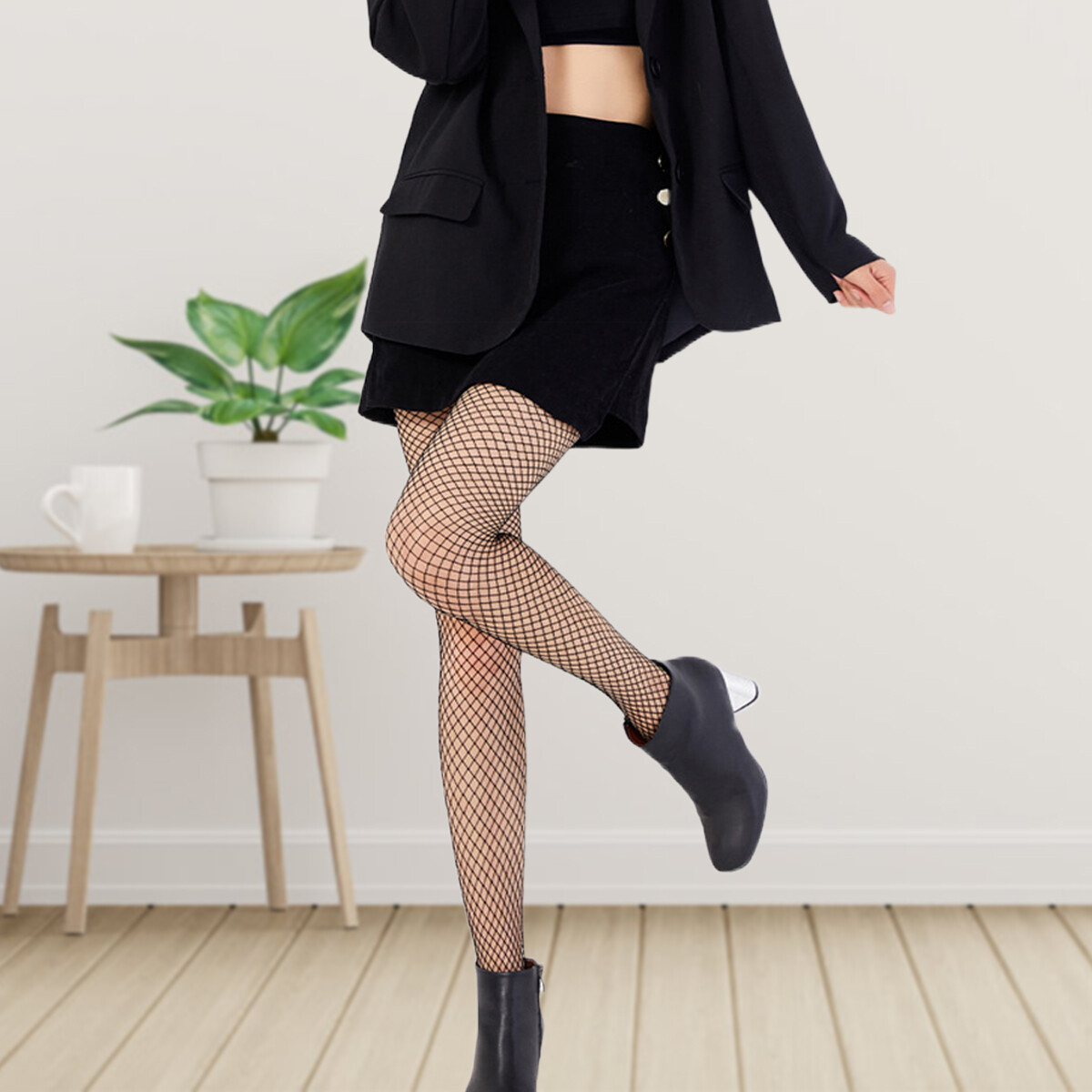 Womens Sexy Fishnet Tights Stockings Black Patterned Fish Net Socks ...