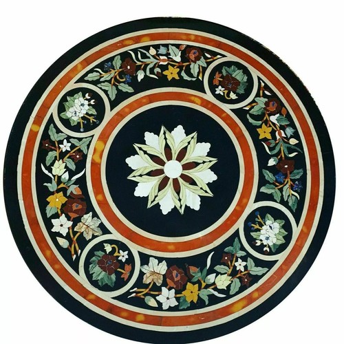 18" Table Marble Inlay Top antique coffee dining pietra Dura Home Decor ...