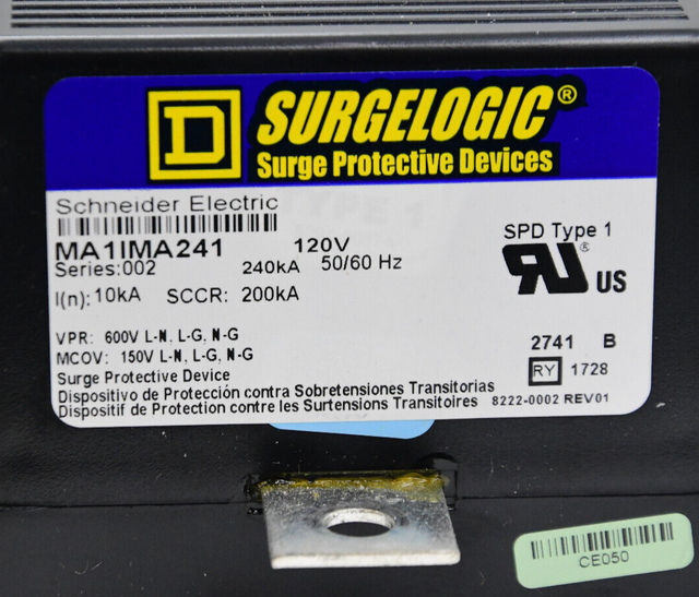 MA1IMA241 Square D Surgelogic Surge Protective Device 120v 240ka 50 ...