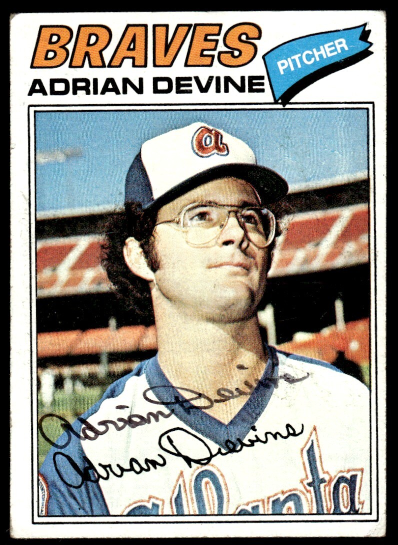 1977 Topps Baseball Adrian Devine Auto Atlanta Braves #339 Signed | eBay