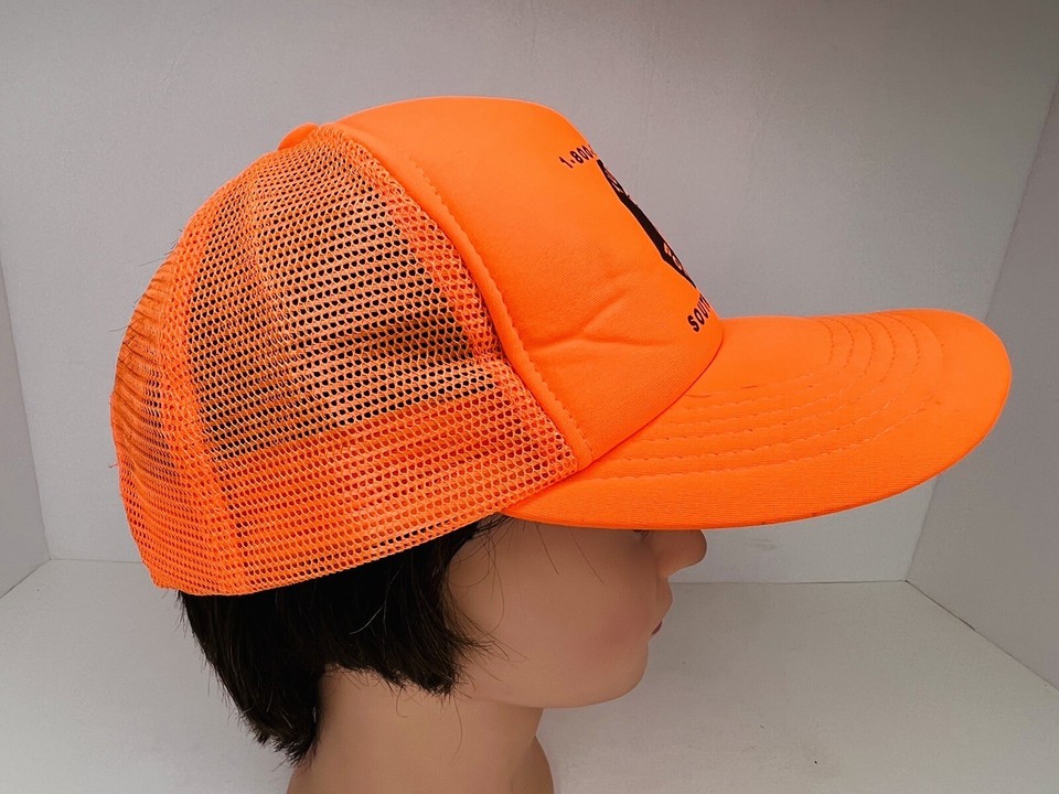 Vtg Orange South Dakota Hat Cap "Turn In Poachers" Snapback Hunting ...