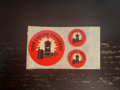 COX Engine Powered Stickers Vintage NOS Original 3 Sticker Set | eBay