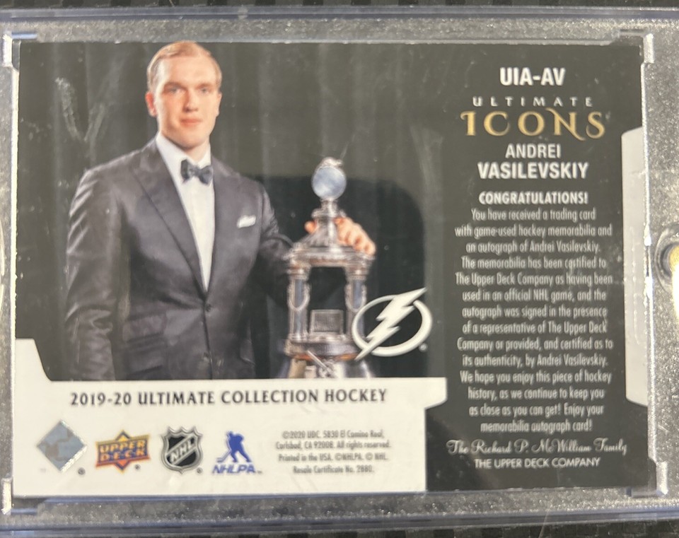 2019-20 UD Ultimate Collection - Ultimate Icons Jersey Andrei ...