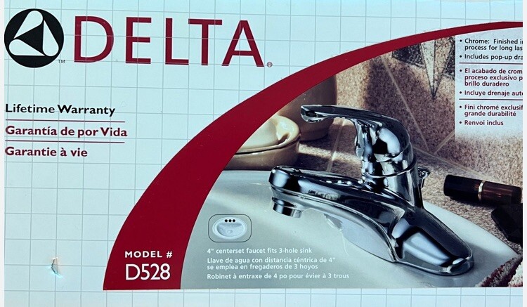Delta Bathroom Faucet. Model D528. Internal waterways are solid brass ...